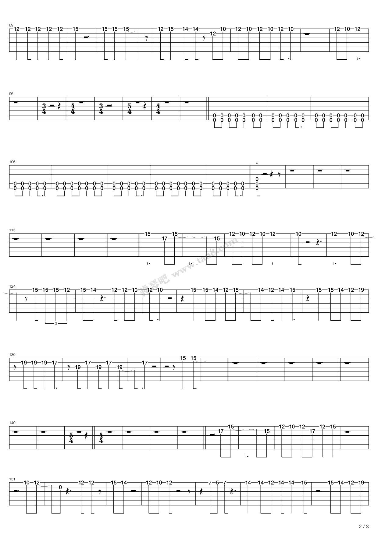 《Holy Wars The Punishment Due》吉他谱-C大调音乐网