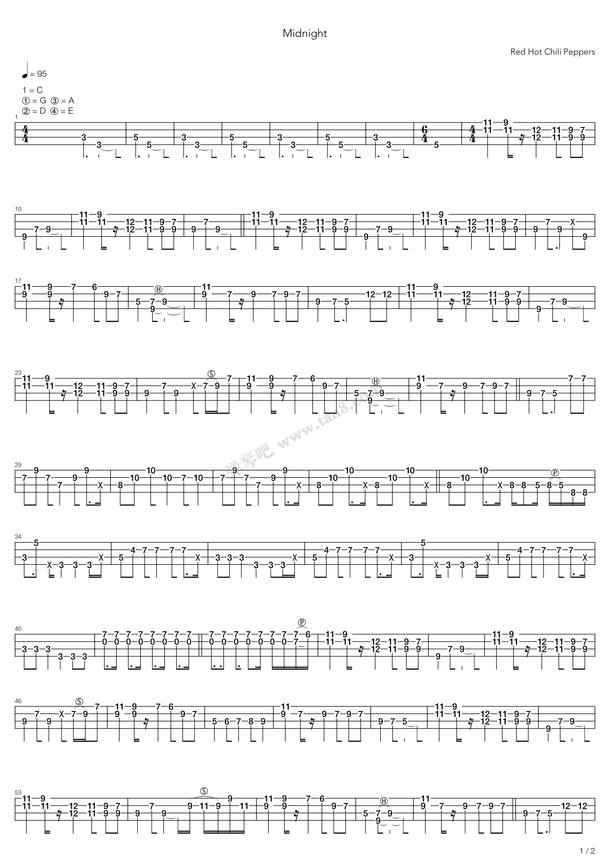 《Midnight》吉他谱-C大调音乐网